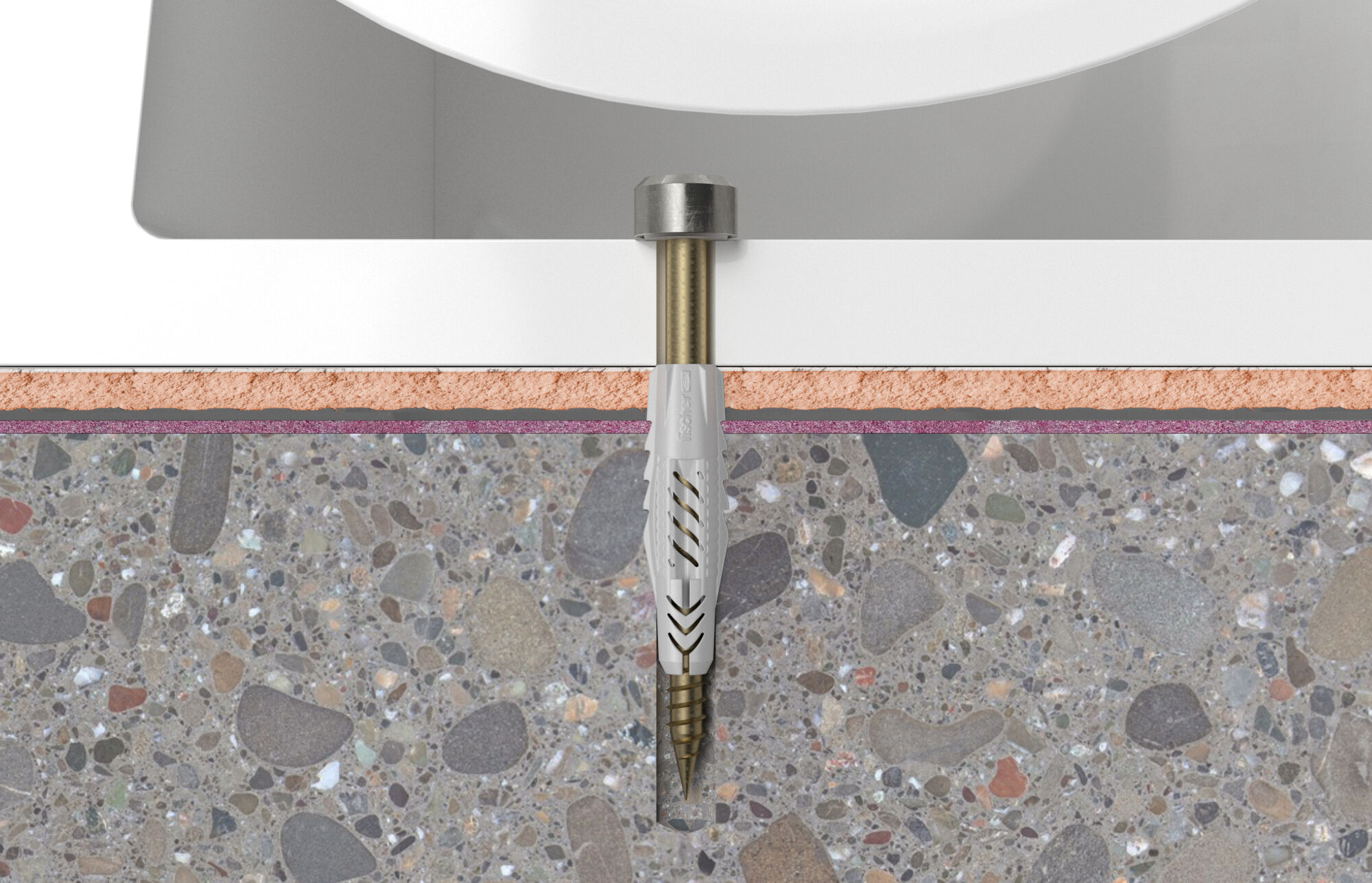 Sanitary fixing set WCN - fischer fixings